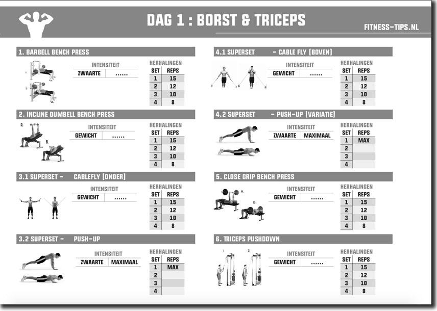 Fitness schema: download nu gratis jouw schema! - FIT.nl Fitness schema: download nu gratis jouw schema! - FIT.nl